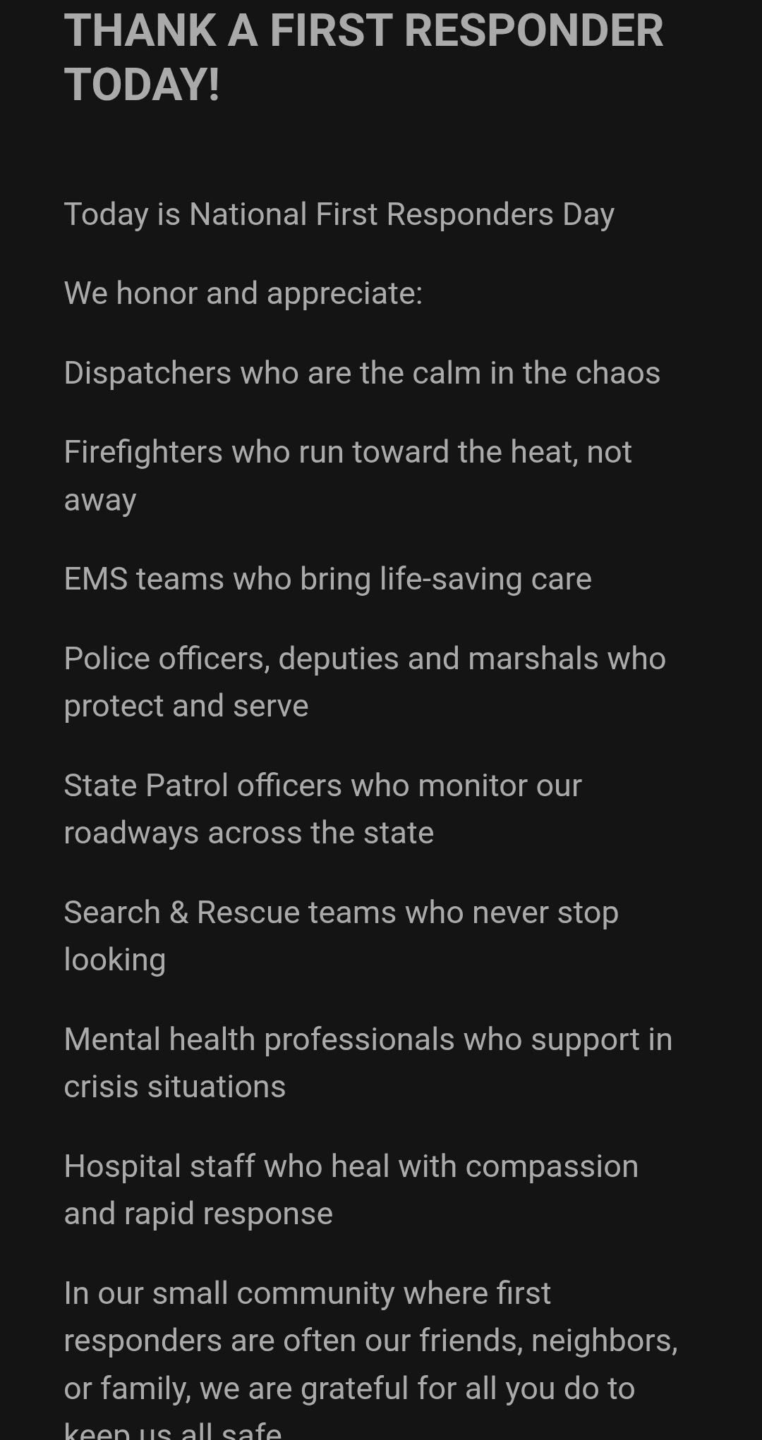 National First Responder Day! – Nicole Fuller Psychotherapy Practice, LLC